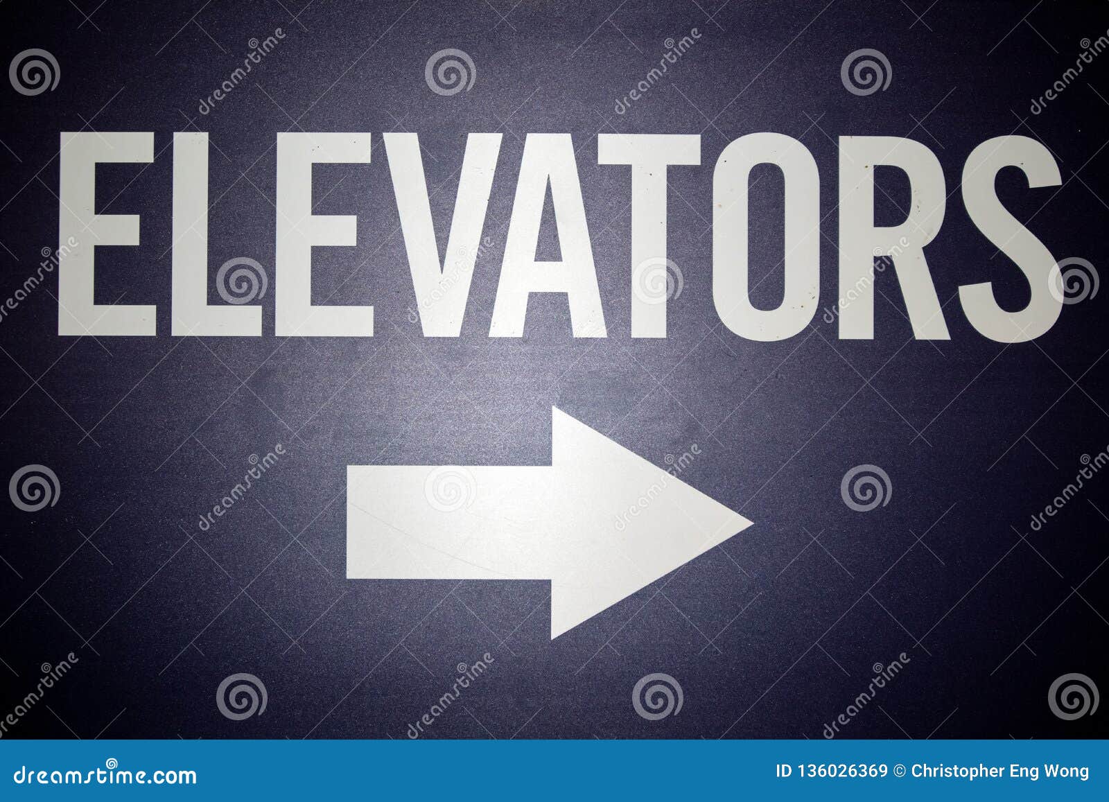 Blue Elevator Sign with Arrow Stock Image - Image of atlantic, travel ...