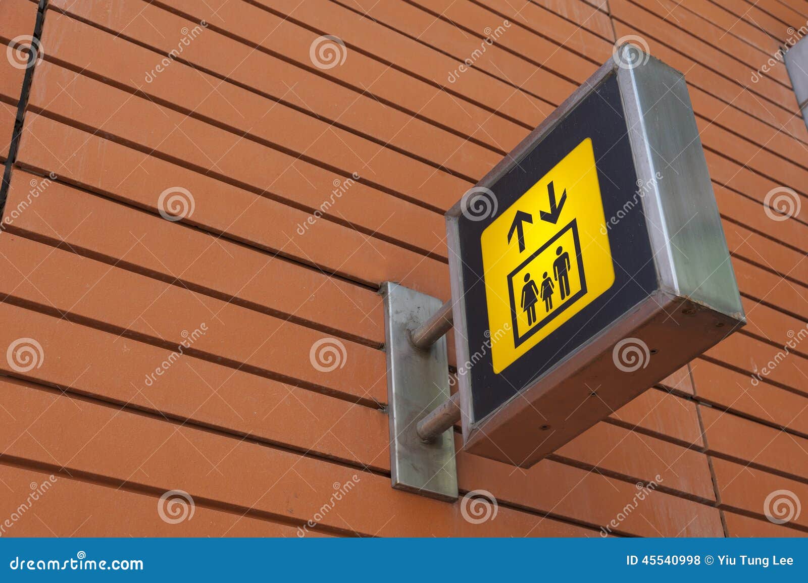 Elevator sign stock photo. Image of stainless, illuminated - 45540998