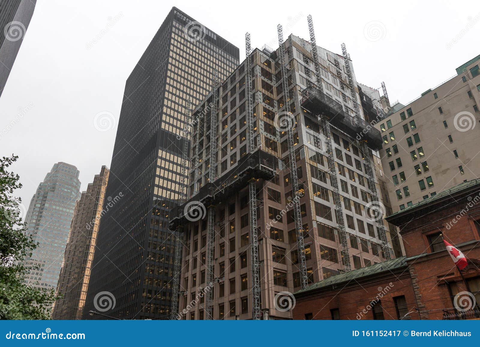Elevator on a Skyscraper Construction Site in Downtown Toronto. Canada ...