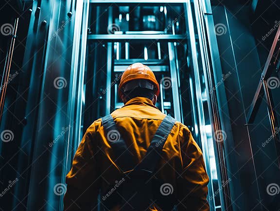 Elevator Technician Inspecting and Repairing Elevators, Detail-oriented ...