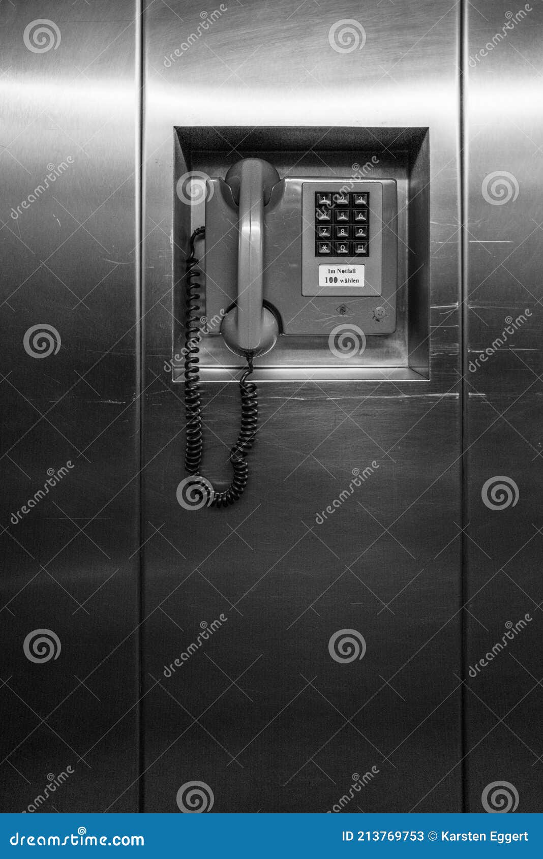 In the Elevator There is an Emergency Phone Stock Image - Image of ...