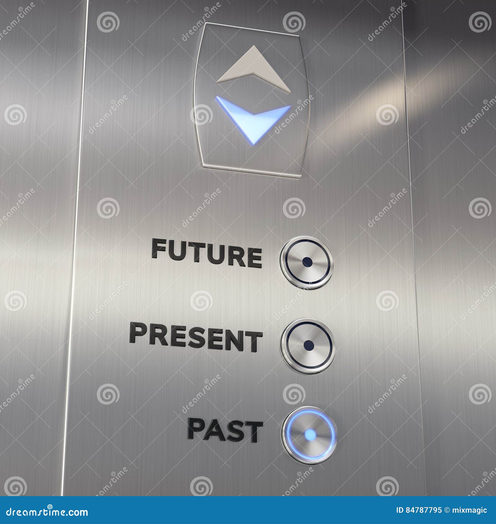 Elevator Time Machine Going To the Past Stock Image - Image of ...
