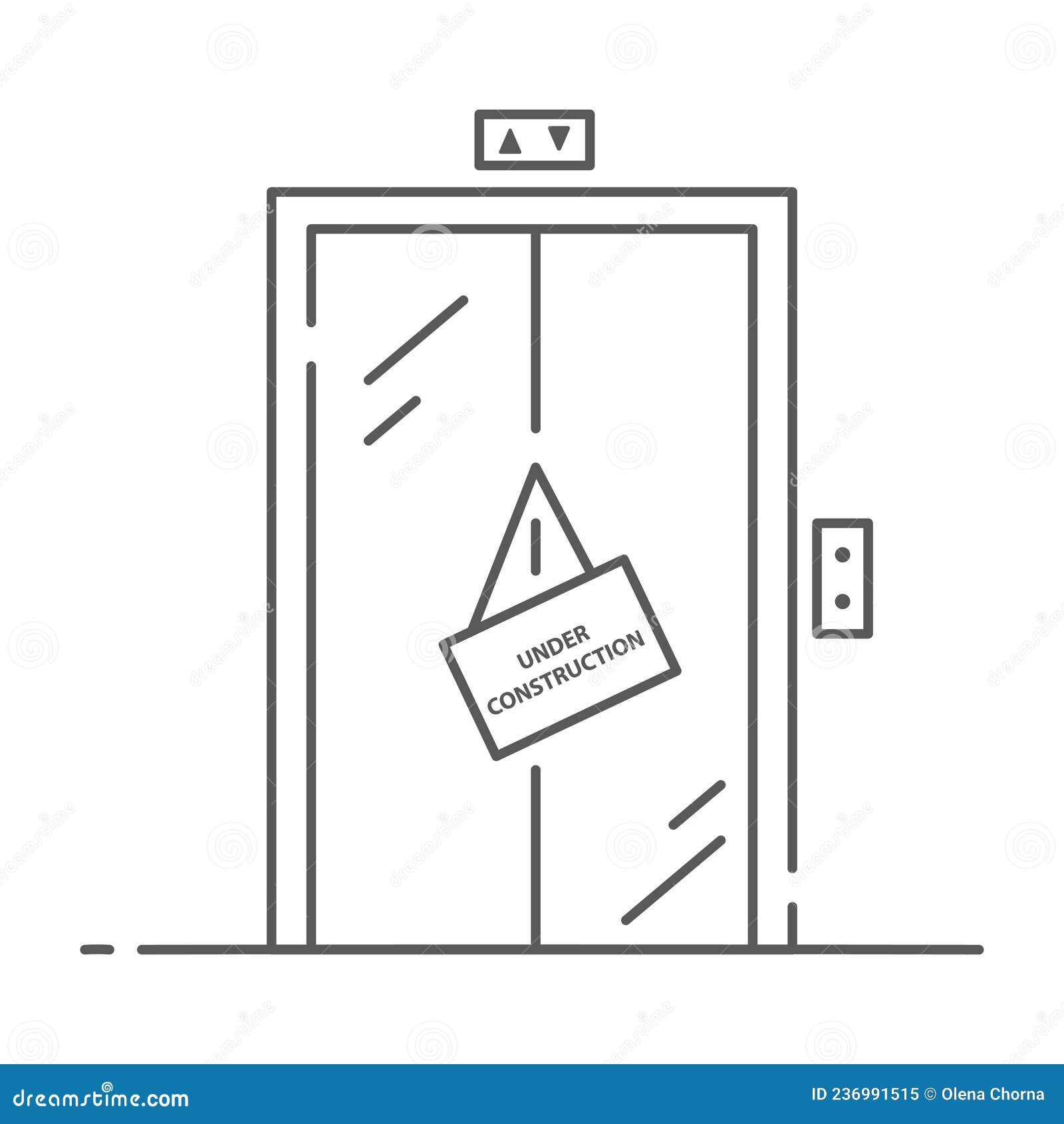 Elevator Under Constructionicon. Lift Out Of Order. Outline ...
