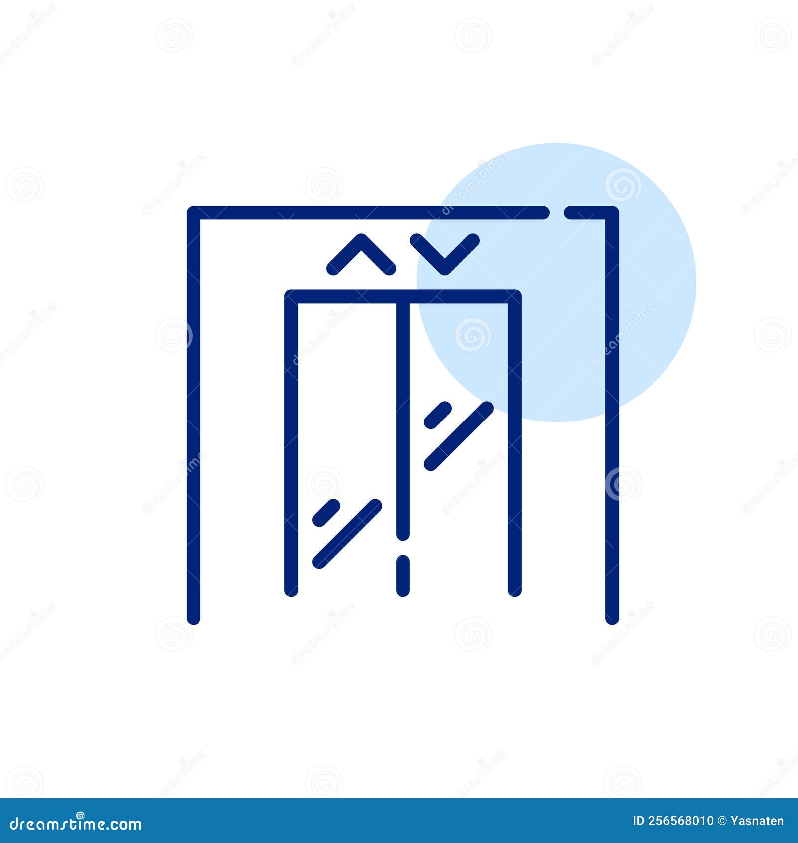 Elevator with Up and Down Arrows. Pixel Perfect, Editable Stroke Line ...