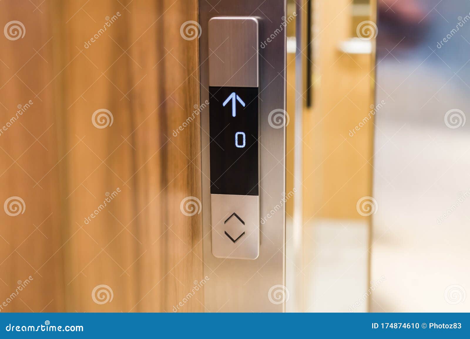Close Up Of Elevator Digital Display With Buttons. Space For Copy Stock ...
