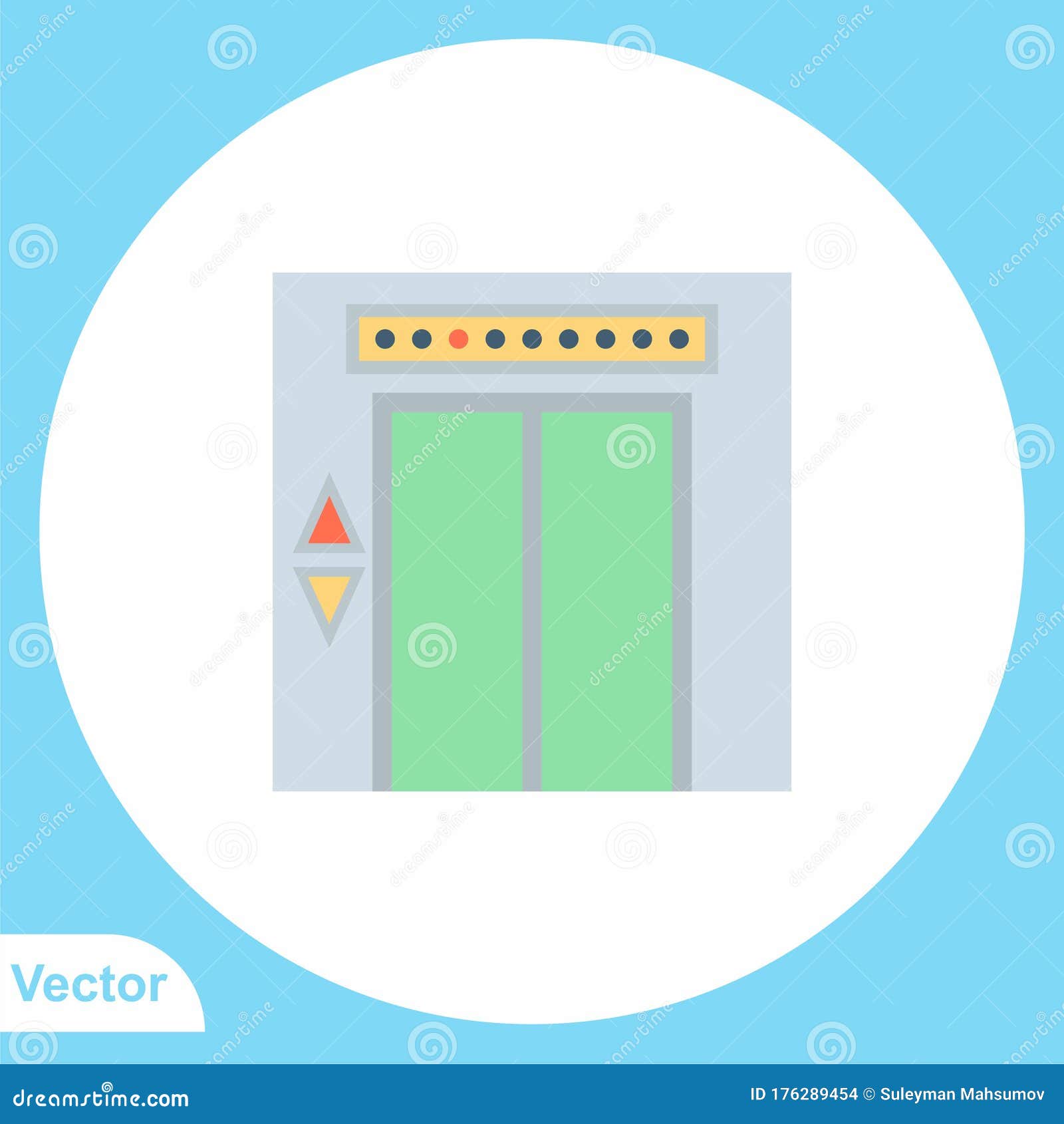 Elevator Vector Icon Sign Symbol Stock Illustration - Illustration of ...