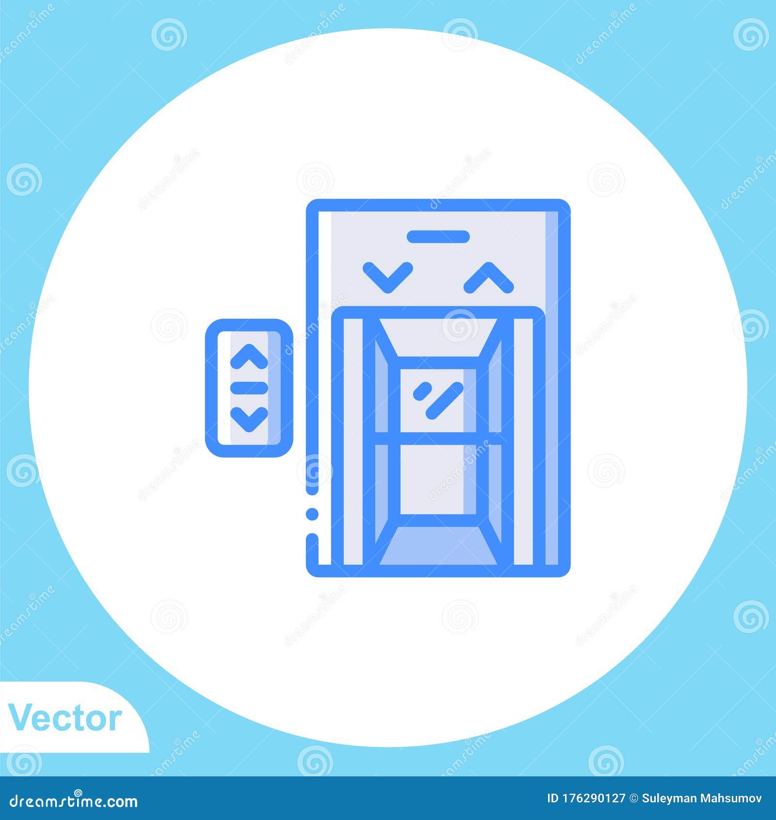 Elevator Vector Icon Sign Symbol Stock Illustration - Illustration of ...