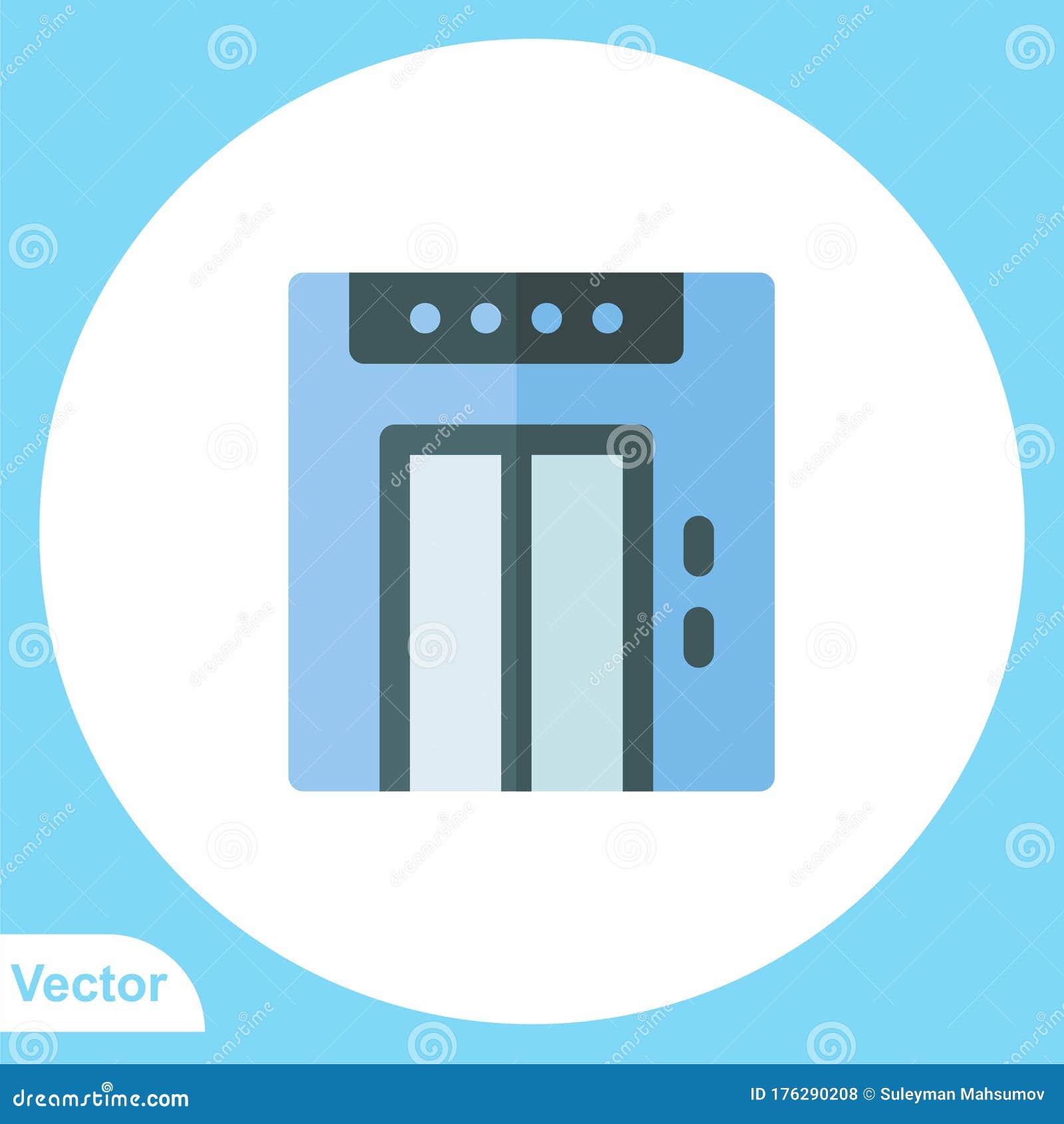 Elevator Vector Icon Sign Symbol Stock Illustration - Illustration of ...