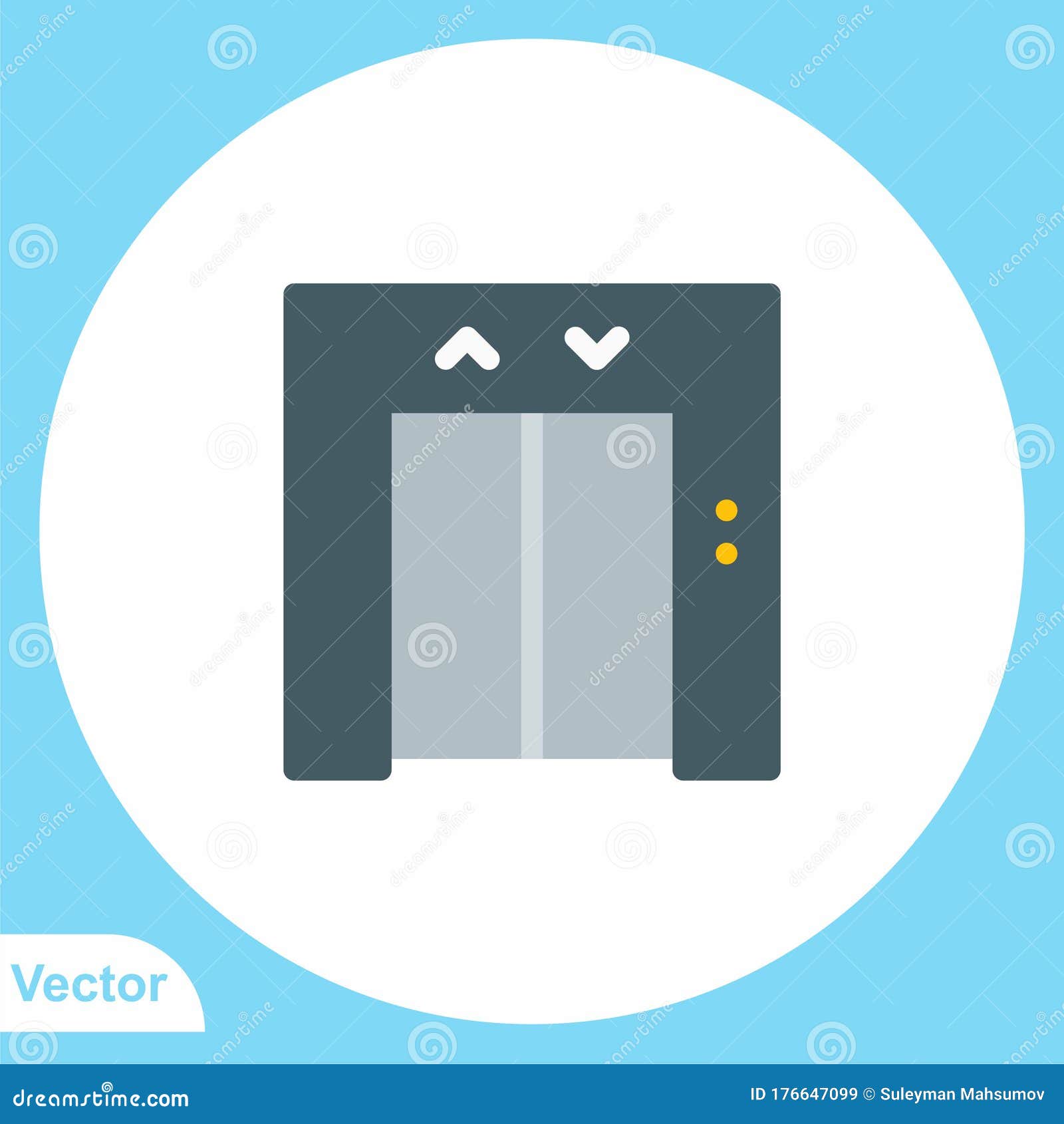 Elevator Vector Icon Sign Symbol Stock Illustration - Illustration of ...