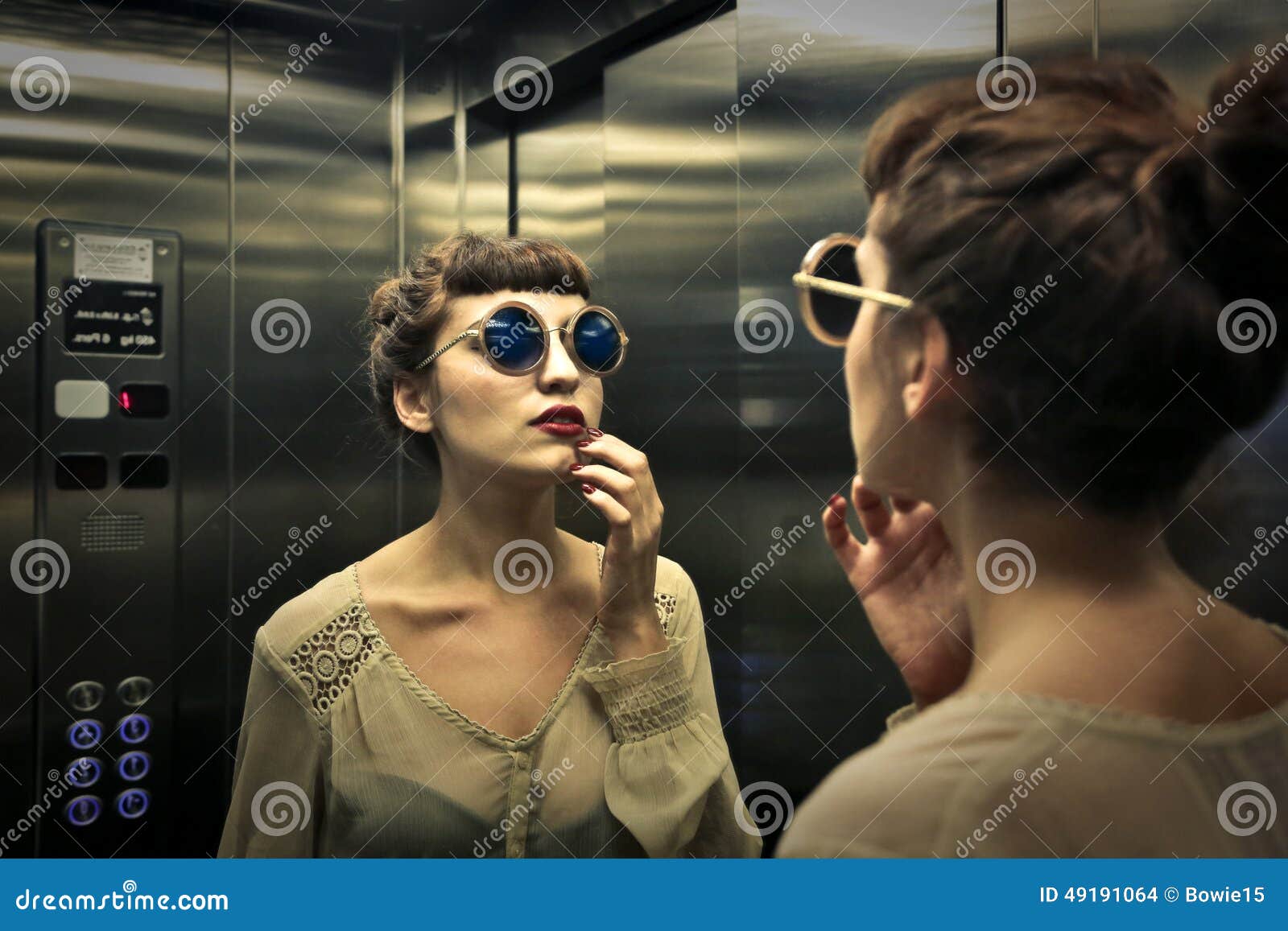 In the elevator stock photo. Image of fashion, vanity - 49191064