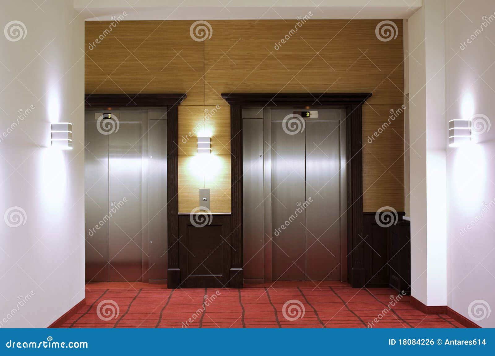 Elevators stock photo. Image of lights, floor, lobby - 18084226
