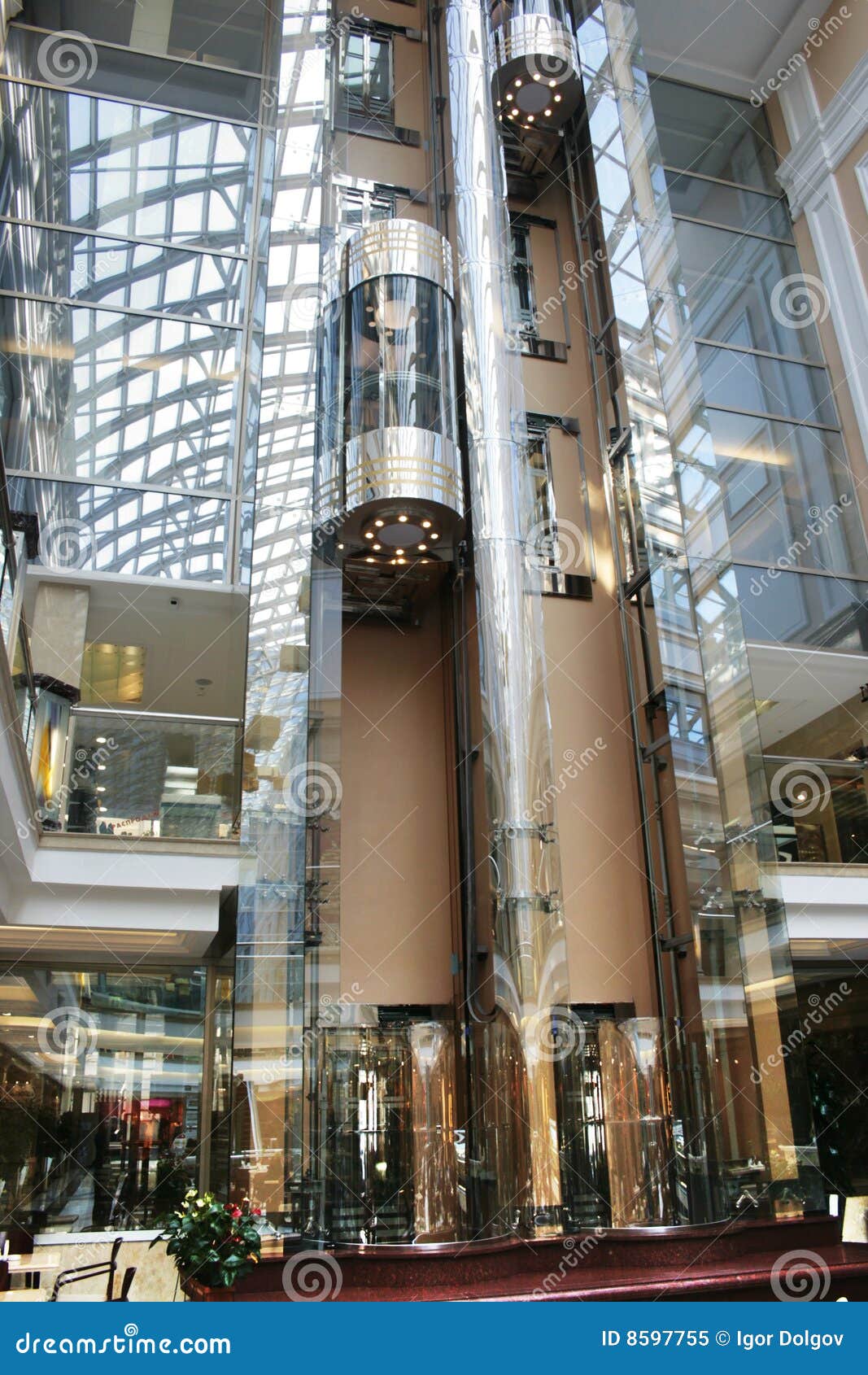 Elevators stock image. Image of contemporary, centre, architecture ...