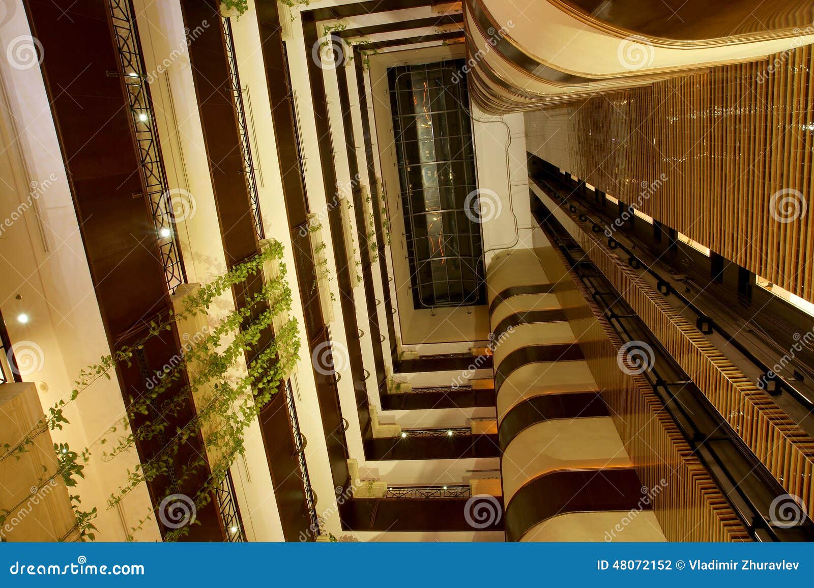 Elevators in Atrium of Hotel/convention Center Stock Photo - Image of ...