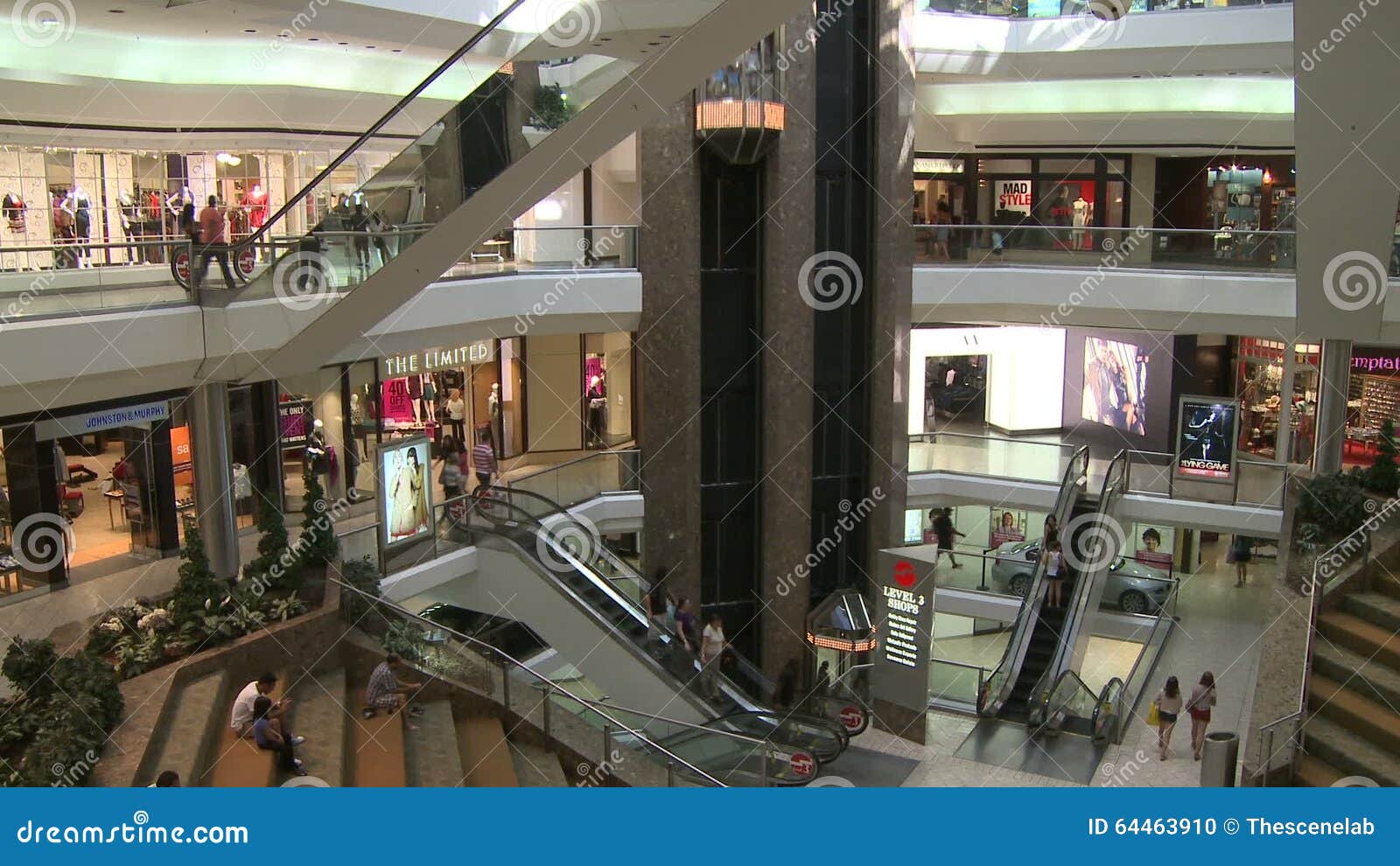 Elevators and Escalators Moving within Mall (6 of 8) Stock Footage ...