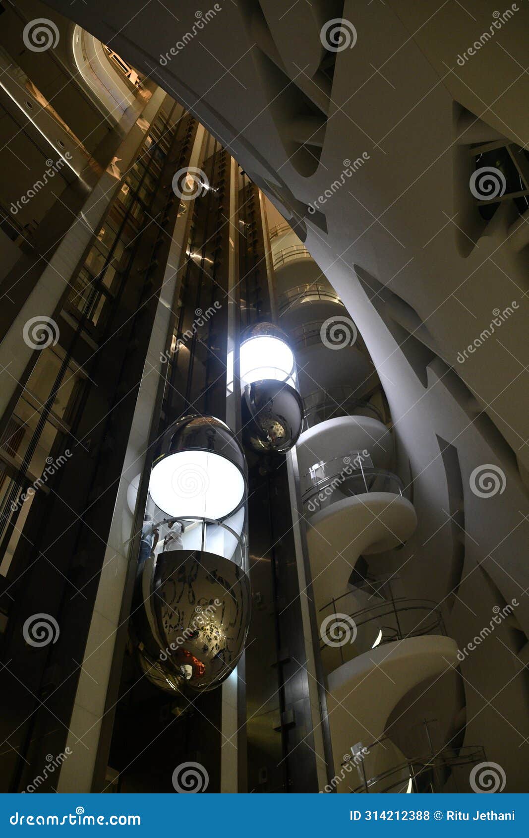 Elevators at the Museum of the Future in Dubai, UAE Editorial Stock ...