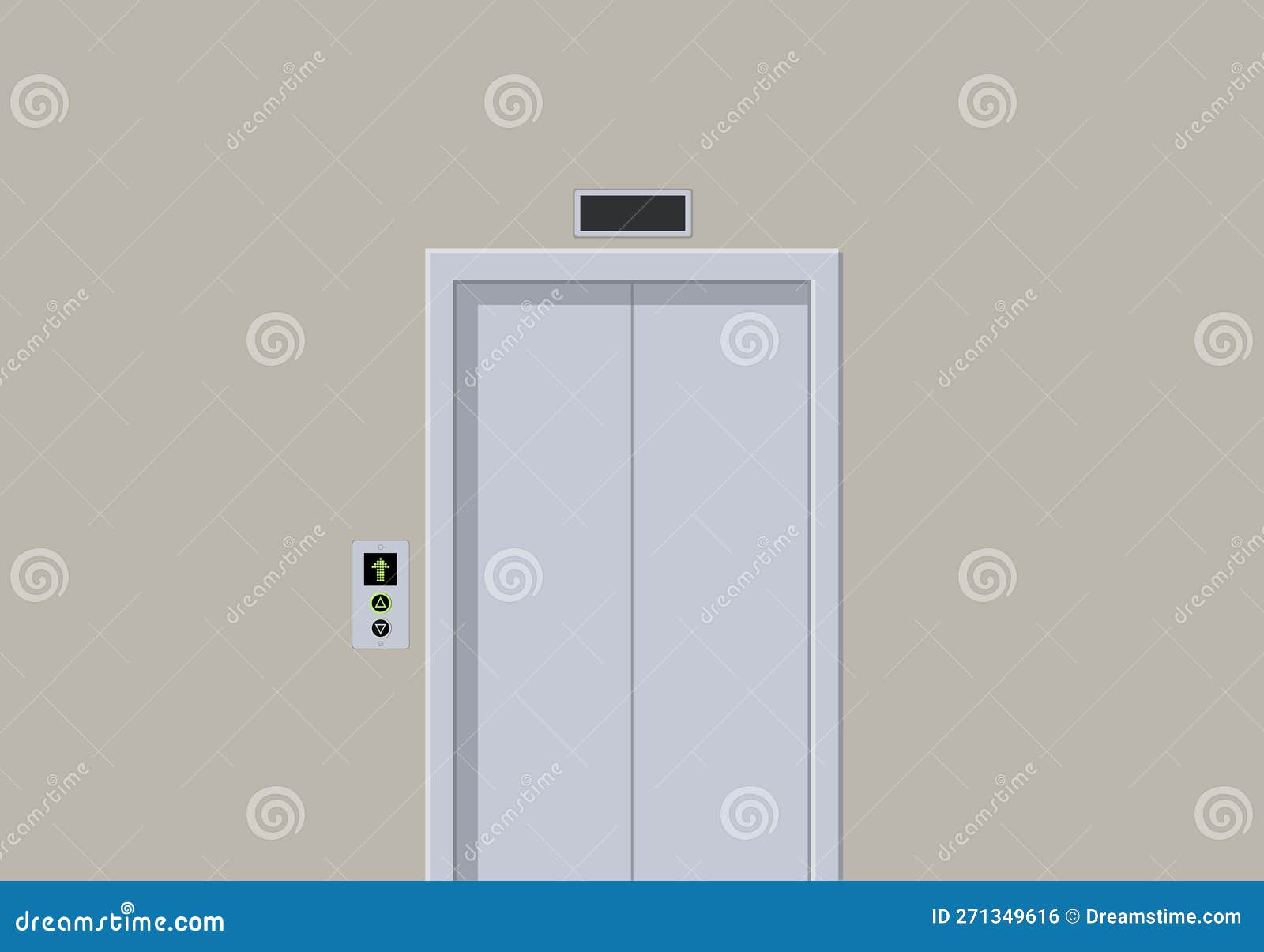 Elevators With A Panel Of Buttons In The Corridor Of The Business ...