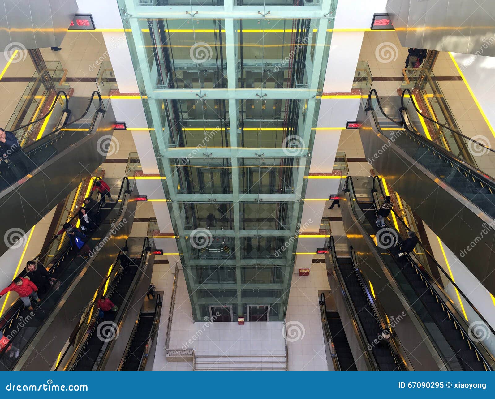 Elevators in shopping mall editorial image. Image of supermarket - 67090295