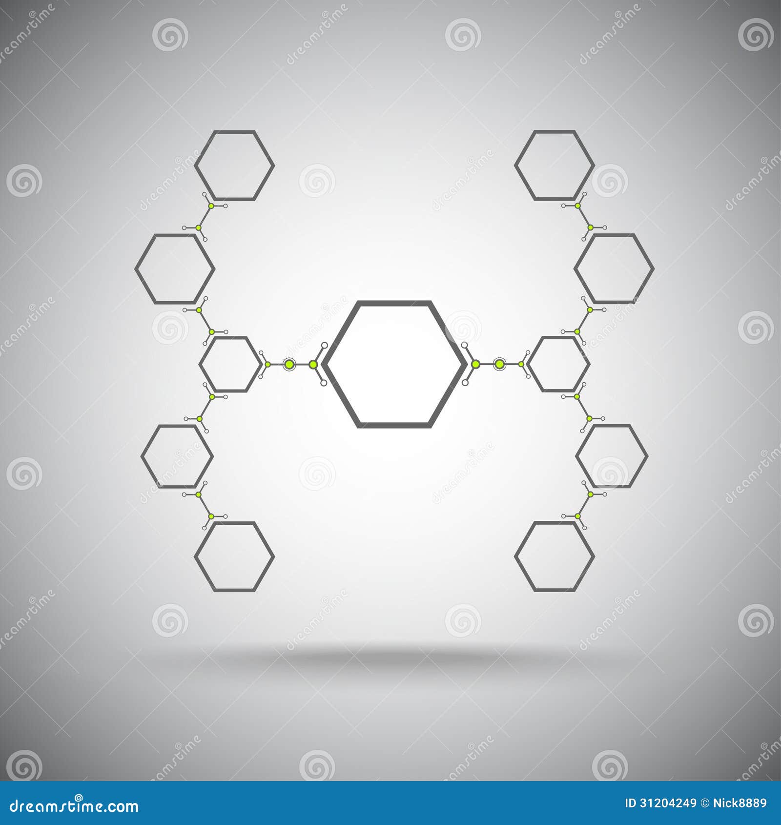 Eleven connected cells stock vector. Illustration of design - 31204249