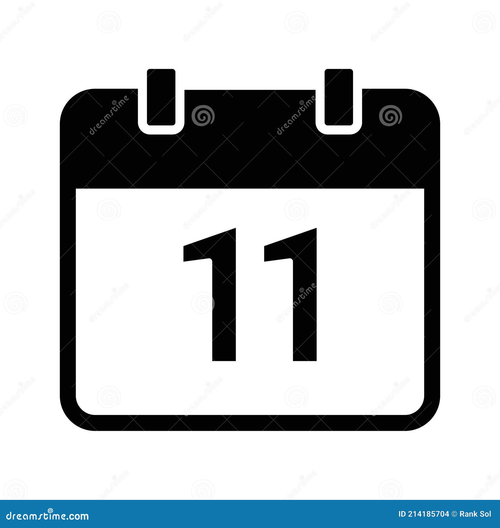 Eleven Date Calendar Vector Icon Which Can Easily Modify or Edit Stock ...