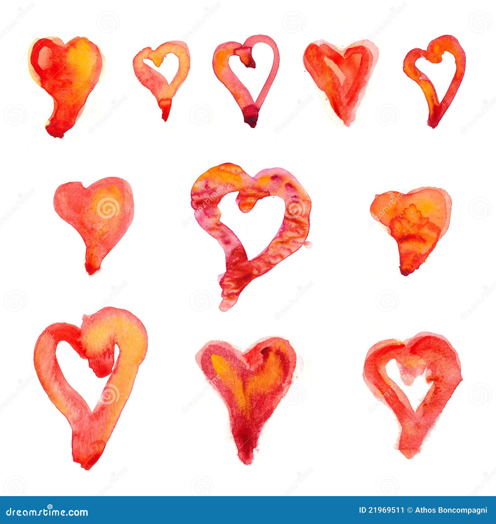 Eleven Hearts stock illustration. Illustration of design - 21969511