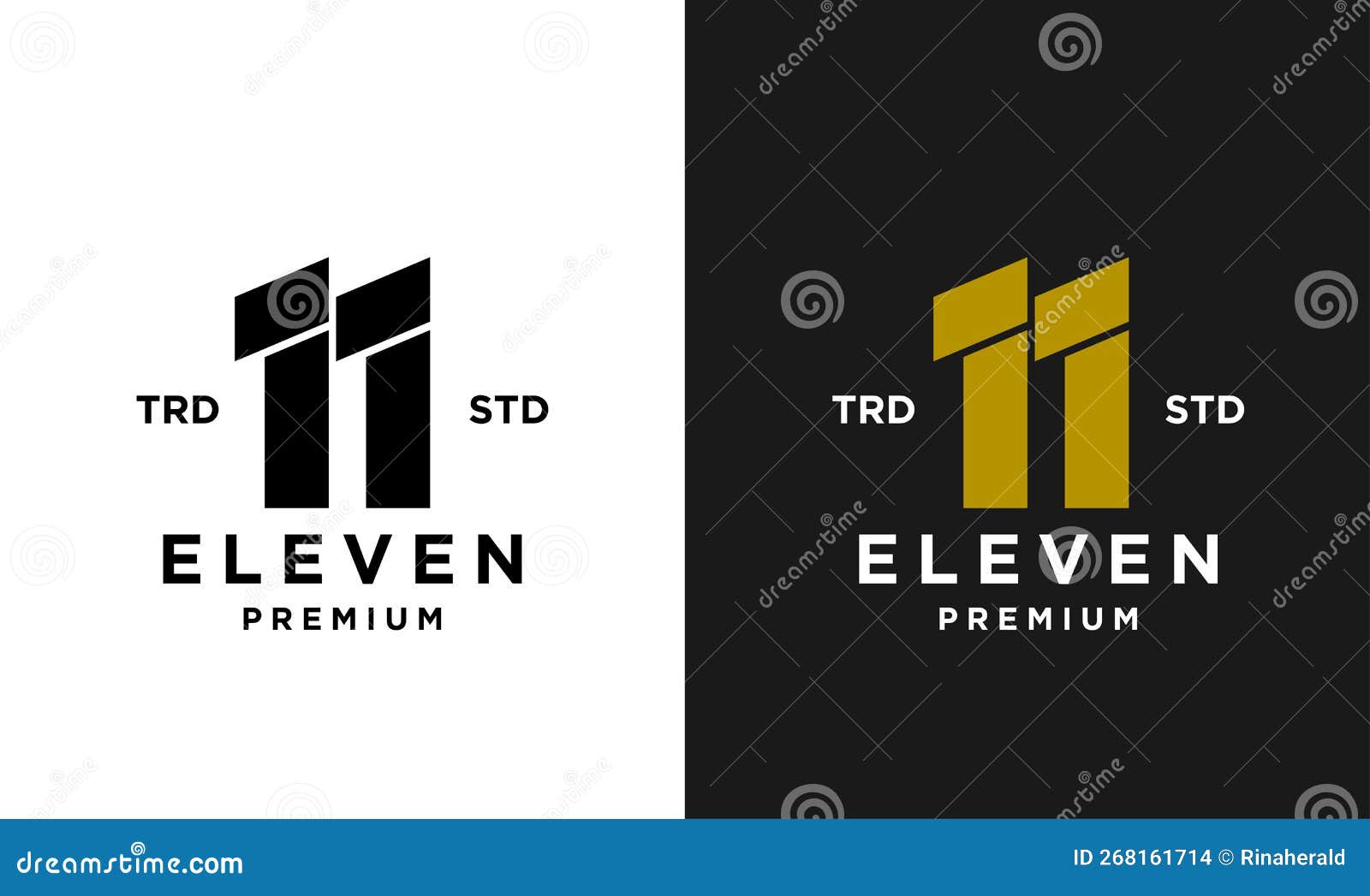 Eleven Initial Number 11 Icon Design Logo Minimal Stock Illustration ...
