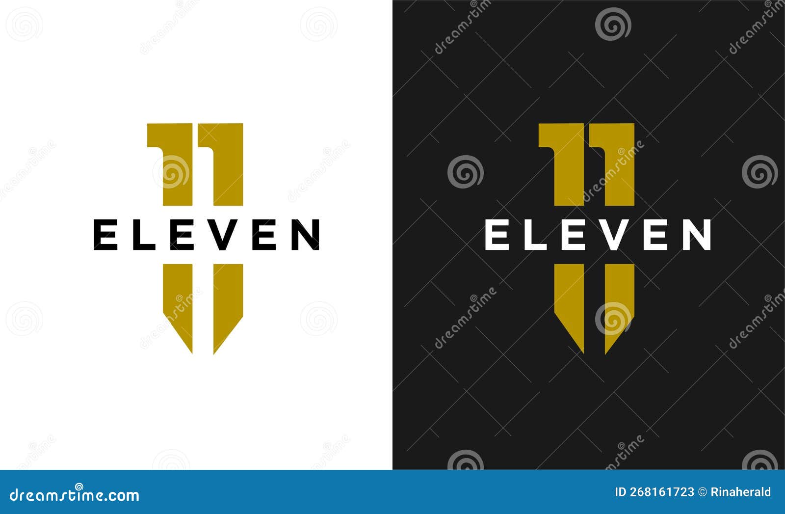 Eleven Initial Number 11 Icon Design Logo Minimal Stock Illustration ...