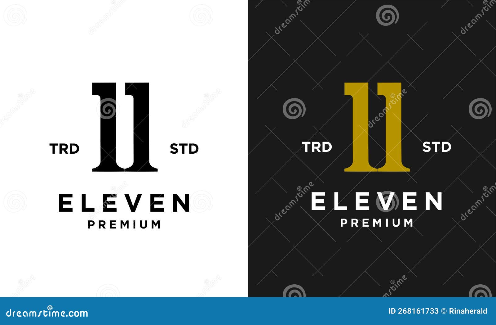 Eleven Initial Number 11 Icon Design Logo Minimal Stock Illustration ...