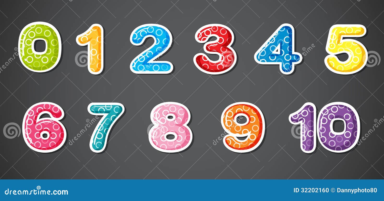 Eleven numerical figures stock vector. Illustration of counting - 32202160