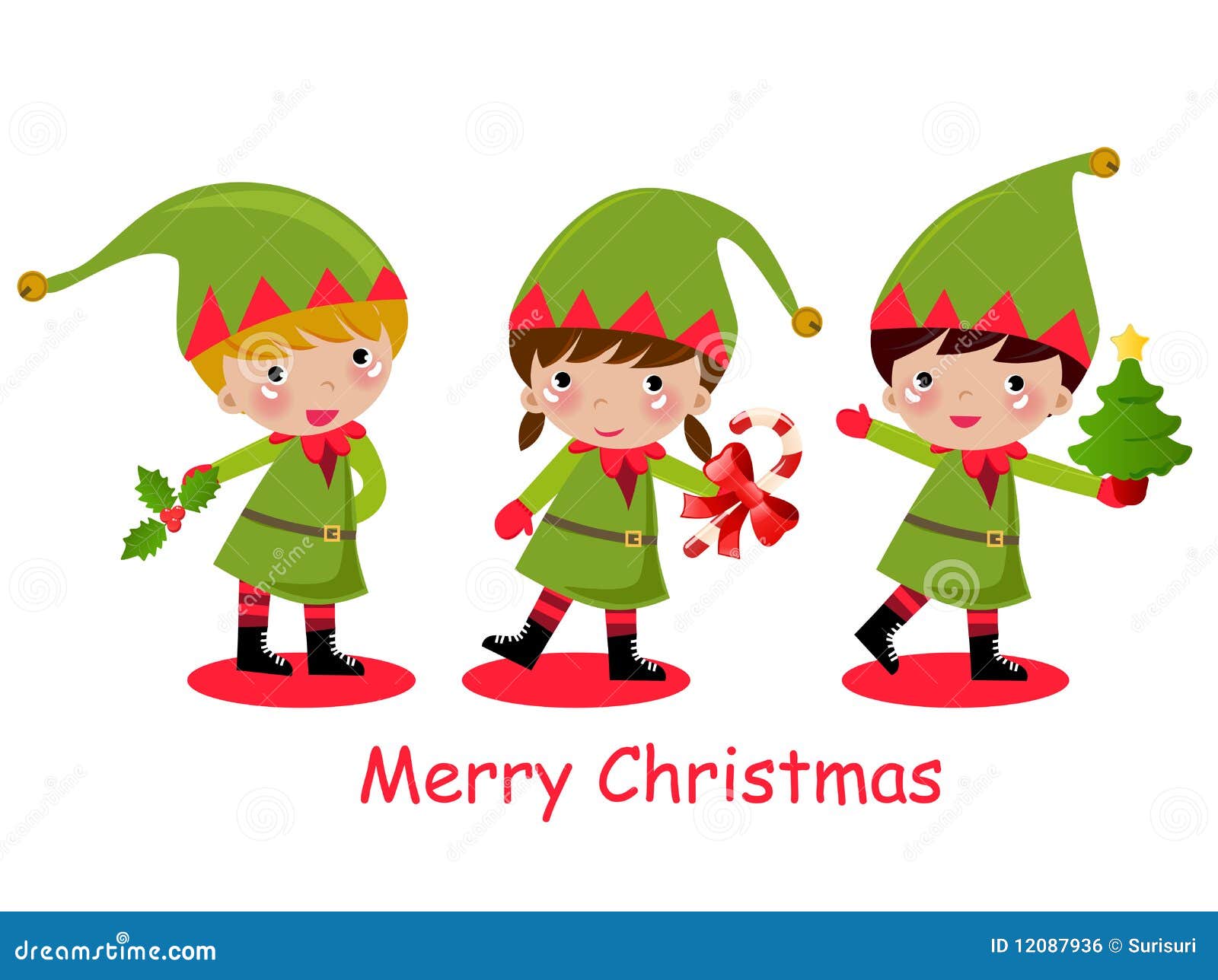 Elf stock vector. Illustration of adorable, santa, presents - 12087936