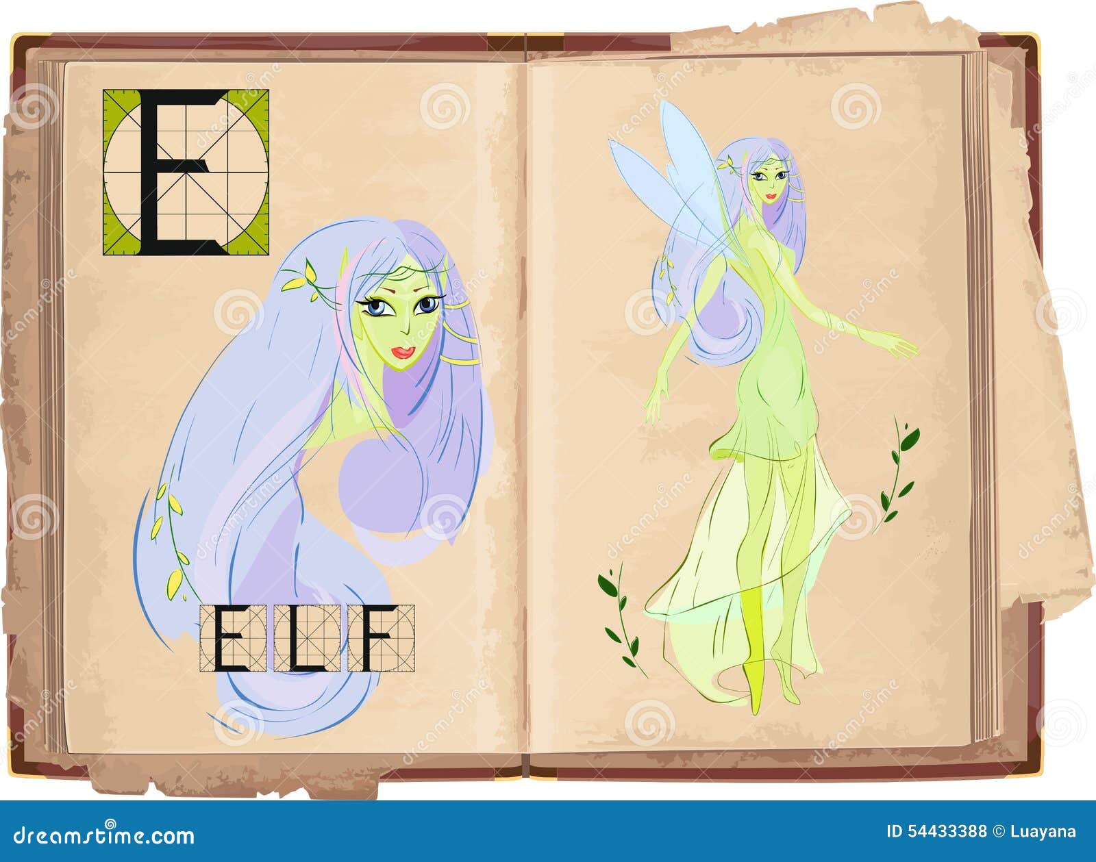 Elf vektor abbildung. Illustration von keltisch, nave - 54433388