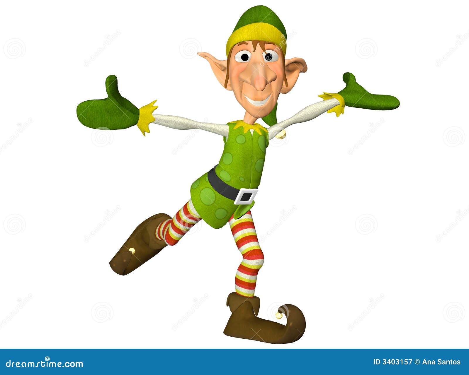 Elf . 7 stock vector. Illustration of white, render, cartoon - 3403157