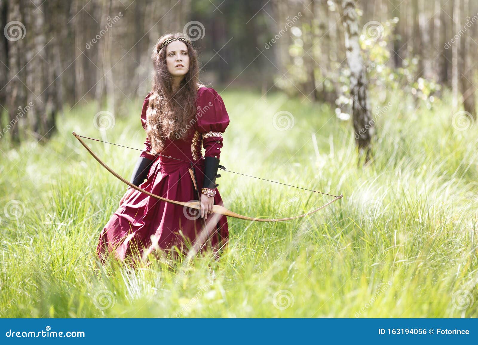 An elf archer with a bow stock photo. Image of fantasy - 163194056