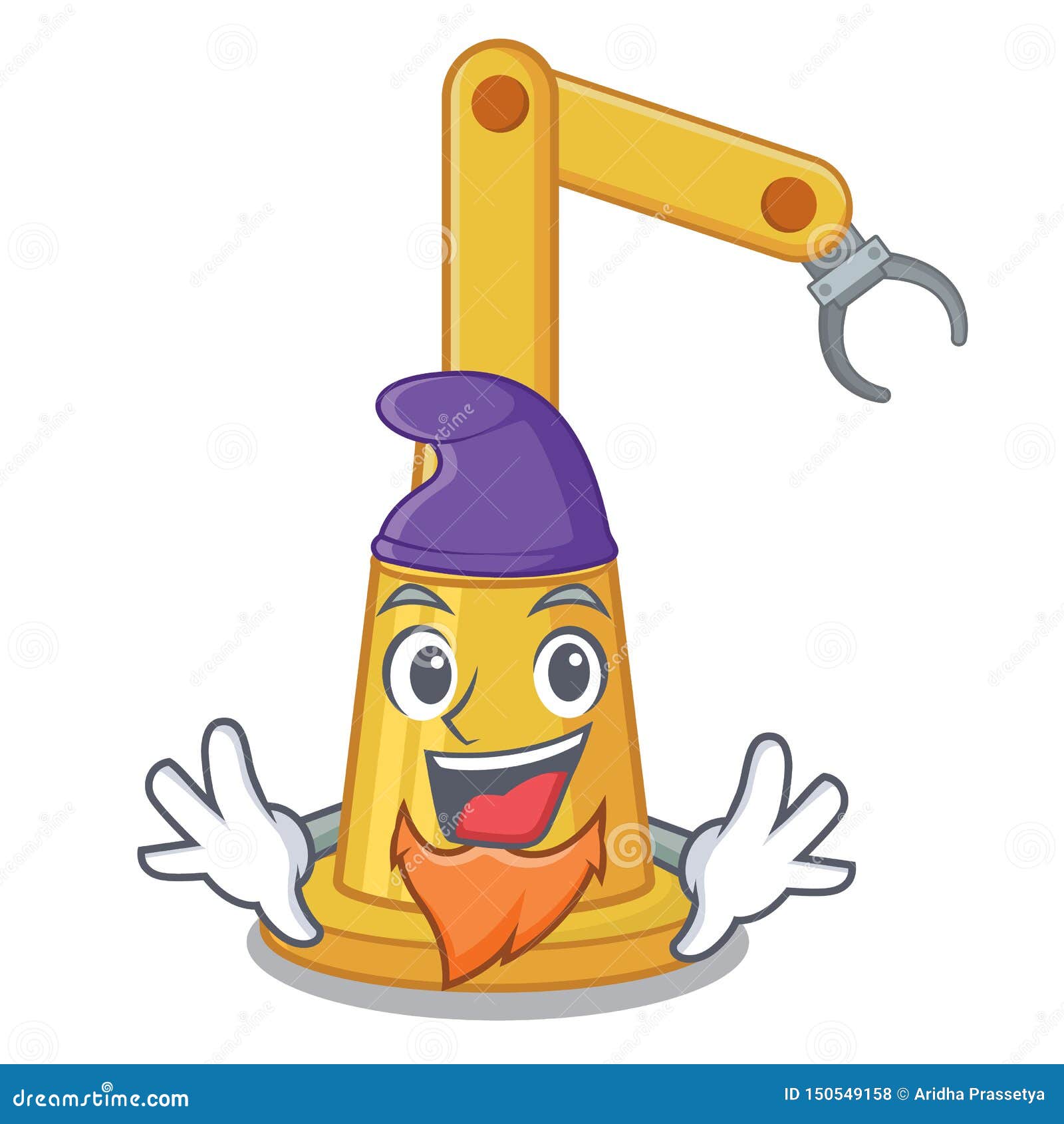 Elf Assembly Automation Machine Isolated the Mascot Stock Vector ...