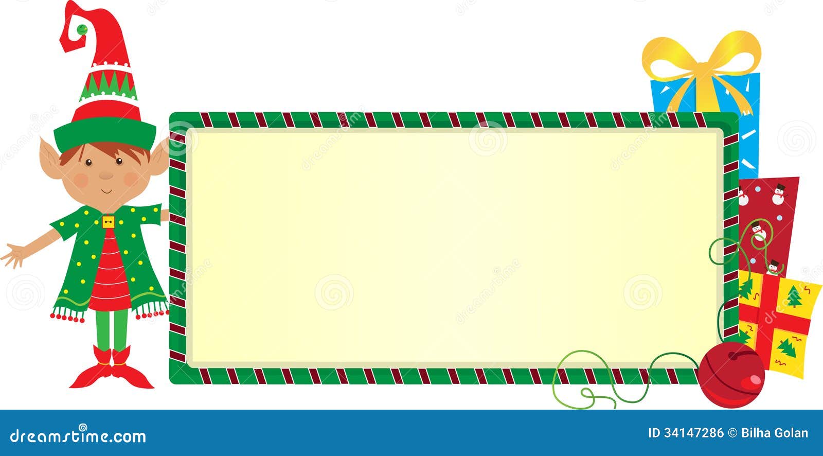 Elf Banner stock vector. Illustration of bell, happy - 34147286