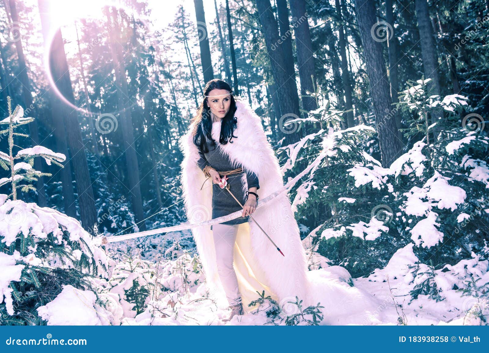 Elf with a bow stock photo. Image of forest, film, hobbit - 183938258