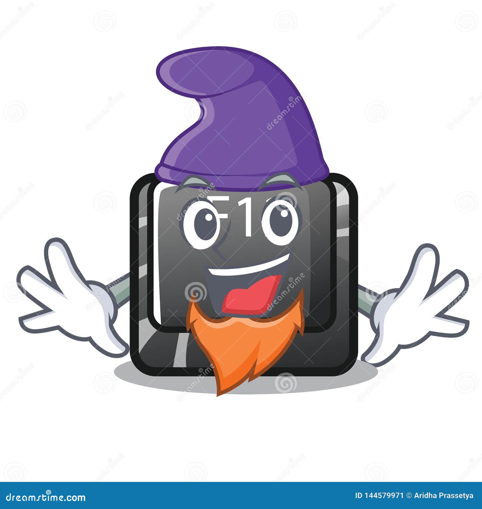 Elf Button F12 On A Keyboard Mascot Cartoon Vector | CartoonDealer.com ...