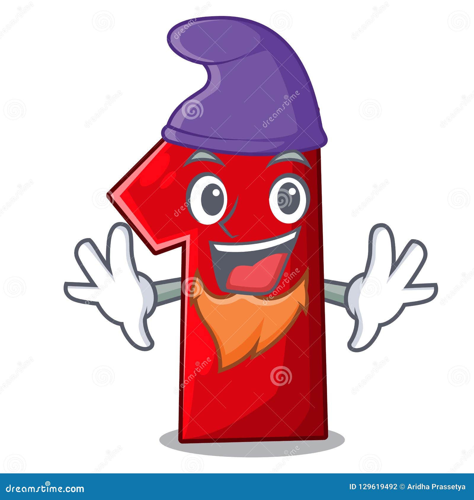 Elf Character Number One on the Platform Stock Vector - Illustration of ...