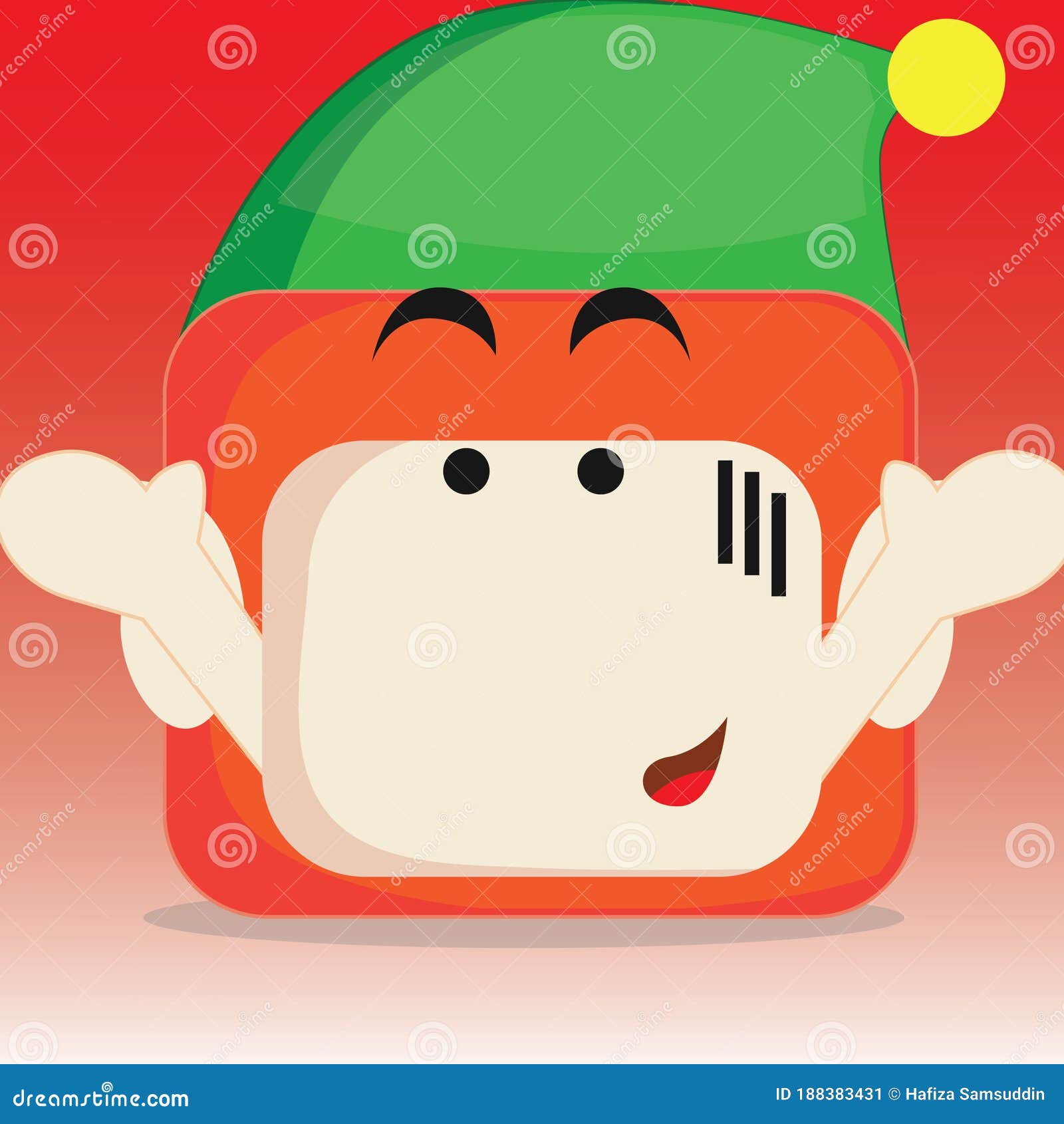 Elf Cheering. Vector Illustration Decorative Design Stock Vector ...