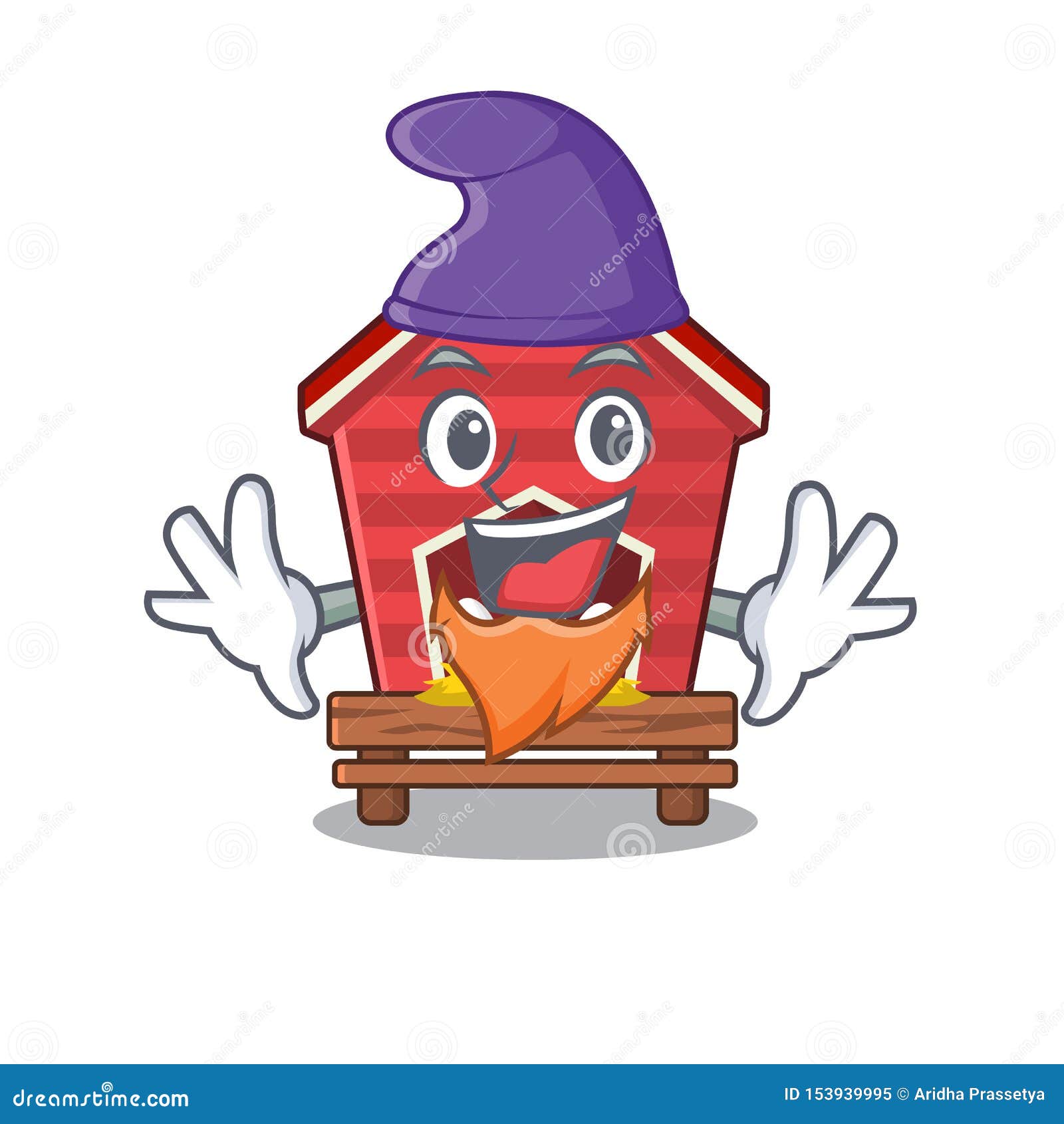 Elf Chicken Coop Isolated in the Mascot Stock Vector - Illustration of ...