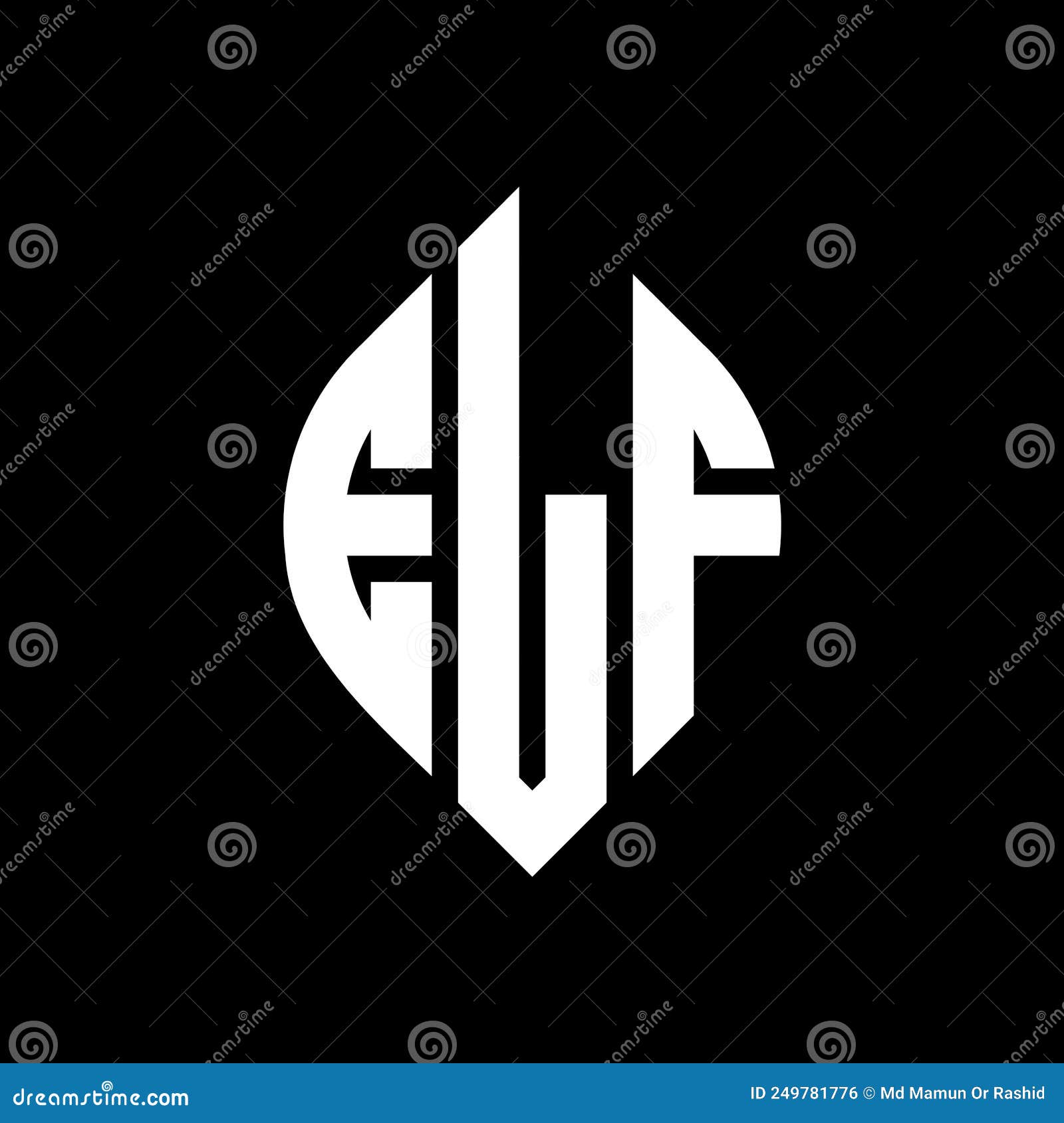 ELF Circle Letter Logo Design with Circle and Ellipse Shape. ELF ...