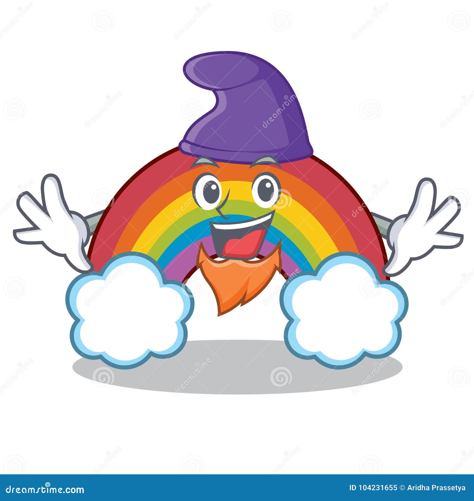 Elf Colorful Rainbow Character Cartoon Stock Vector - Illustration of ...