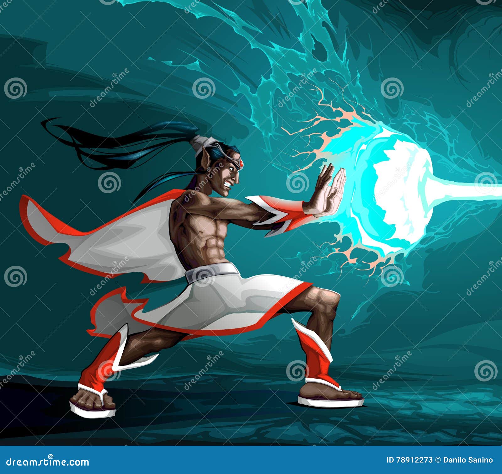 Elf is Creating a Lighting with Magic Power Stock Vector - Illustration ...