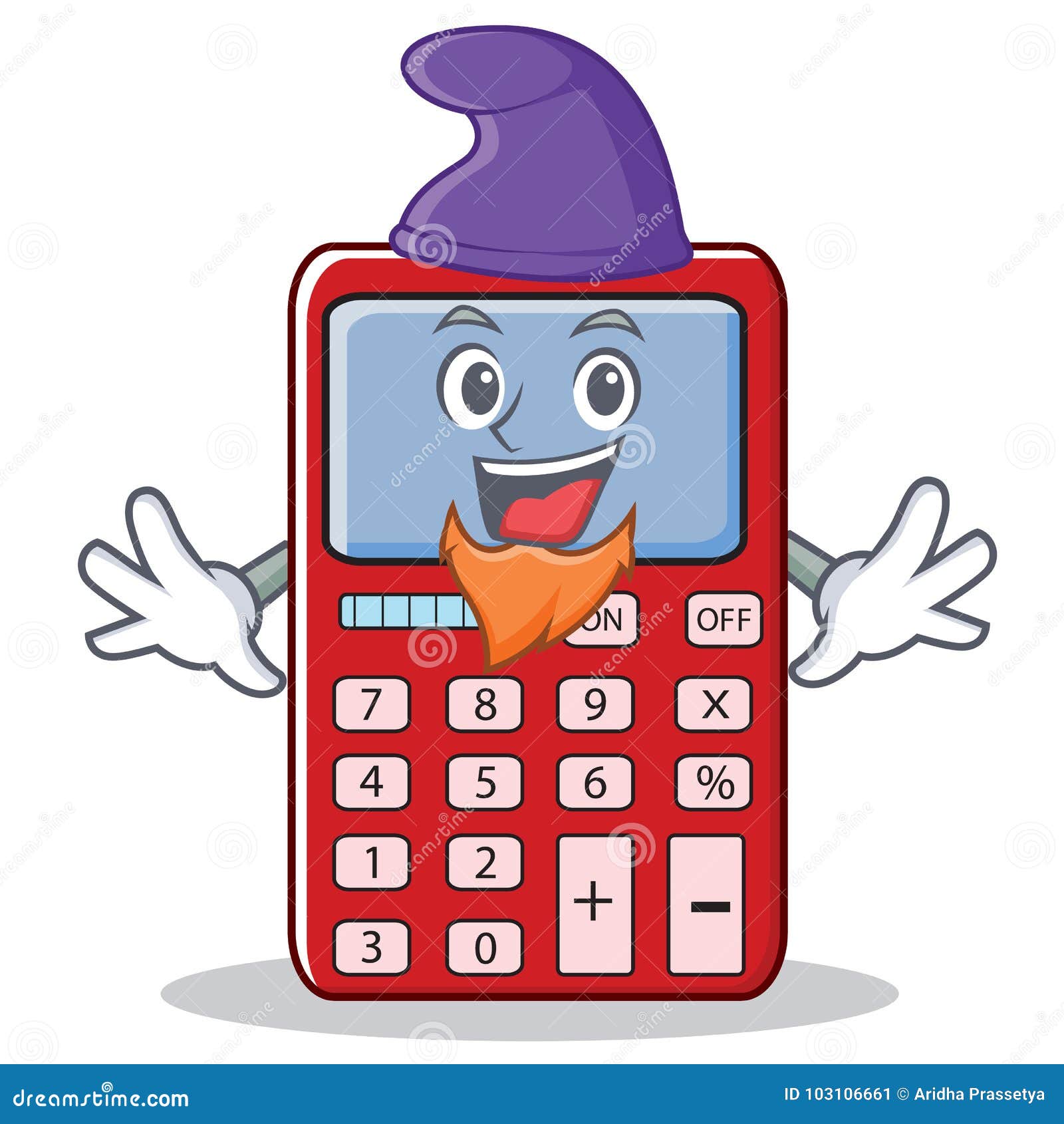 Elf Cute Calculator Character Cartoon Stock Vector - Illustration of ...