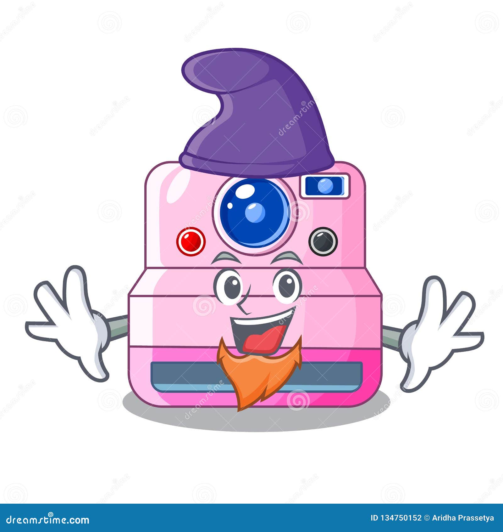 Elf Cute Retro Instant Camera on Cartoon Stock Vector - Illustration of ...