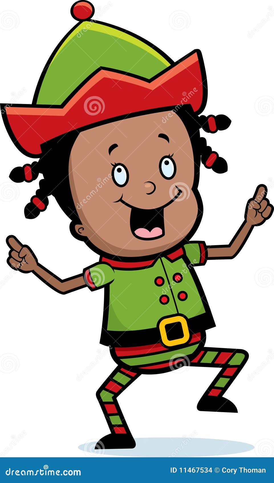 Elf Dancing stock vector. Illustration of dancing, cartoon - 11467534