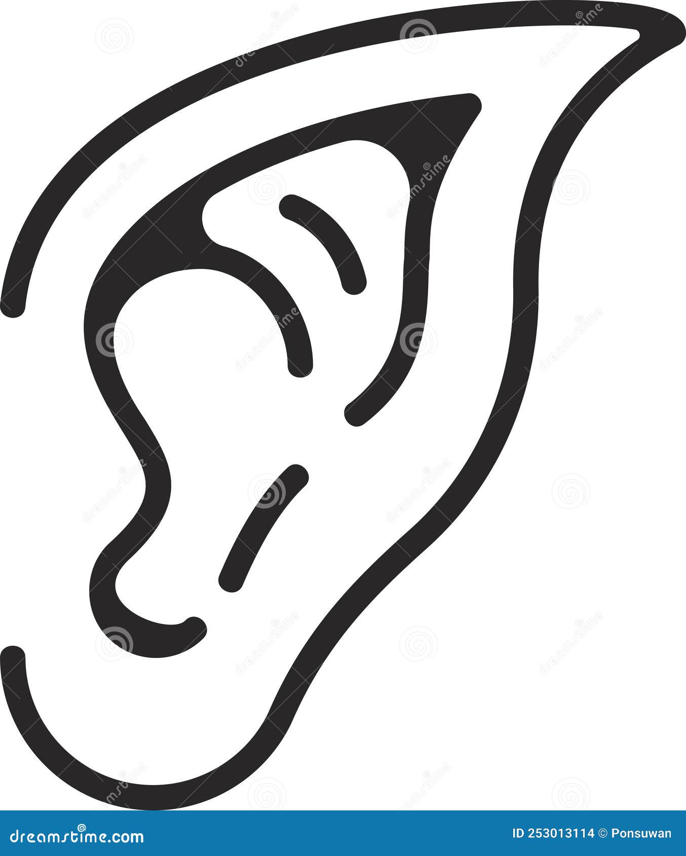 Elf Ear Icon. Vector Illustration Stock Vector - Illustration of design ...