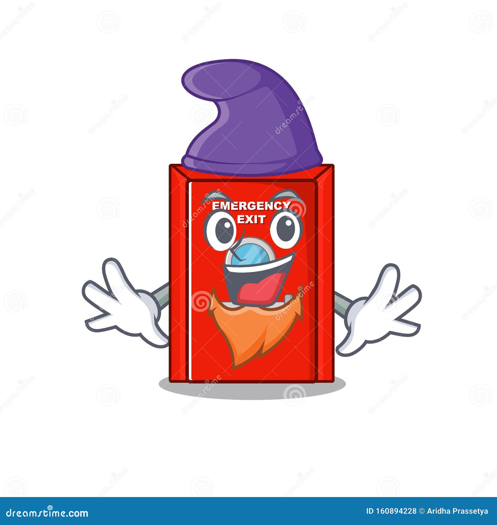 Elf Emergency Exit Door with the Character Stock Vector - Illustration ...