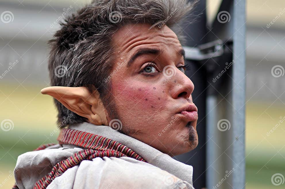 Elf face editorial stock image. Image of cibin, pantomimist - 25013099