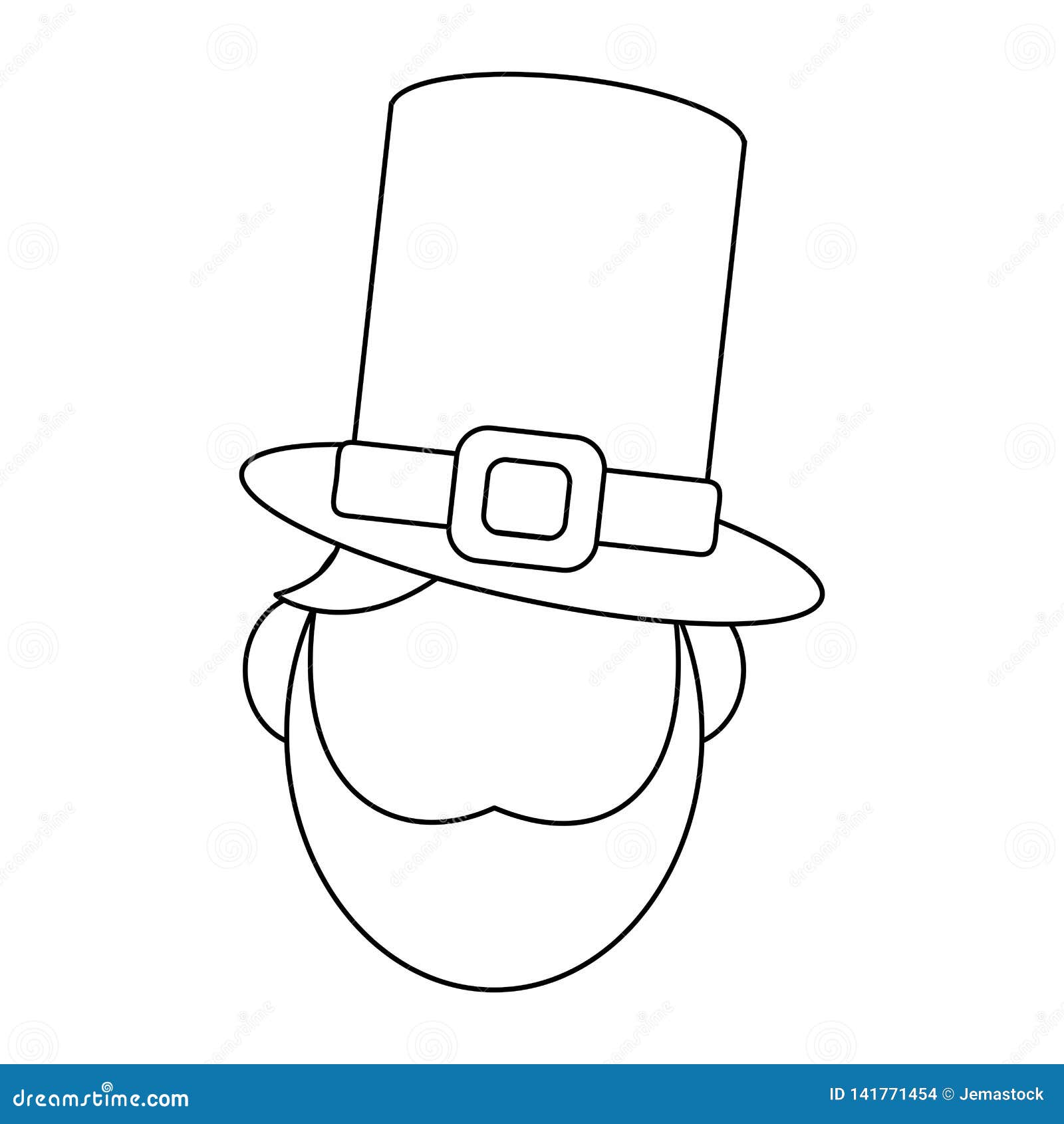 Elf Faceless with Hat Cartoon in Black and White Stock Vector ...