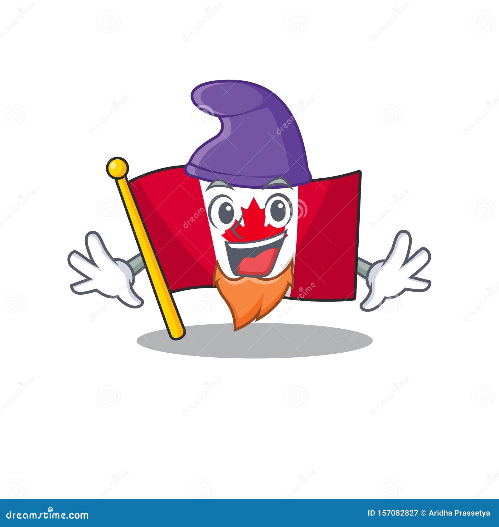 Elf Flag Canada Isolated in the Cartoon Stock Vector - Illustration of ...